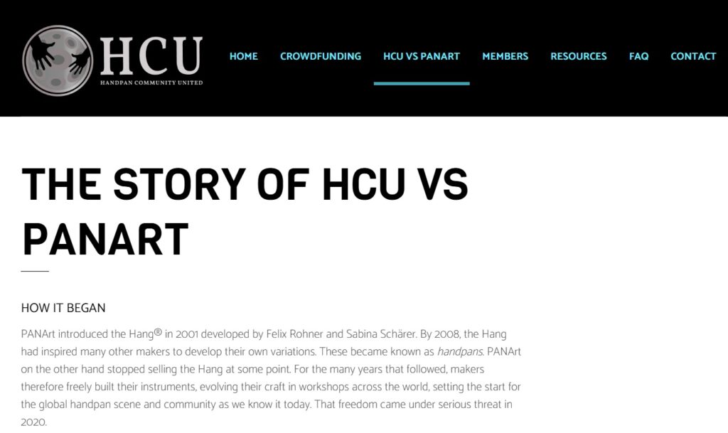 HCU publishes “The Story of HCU vs PANArt” on its website – handpan ...